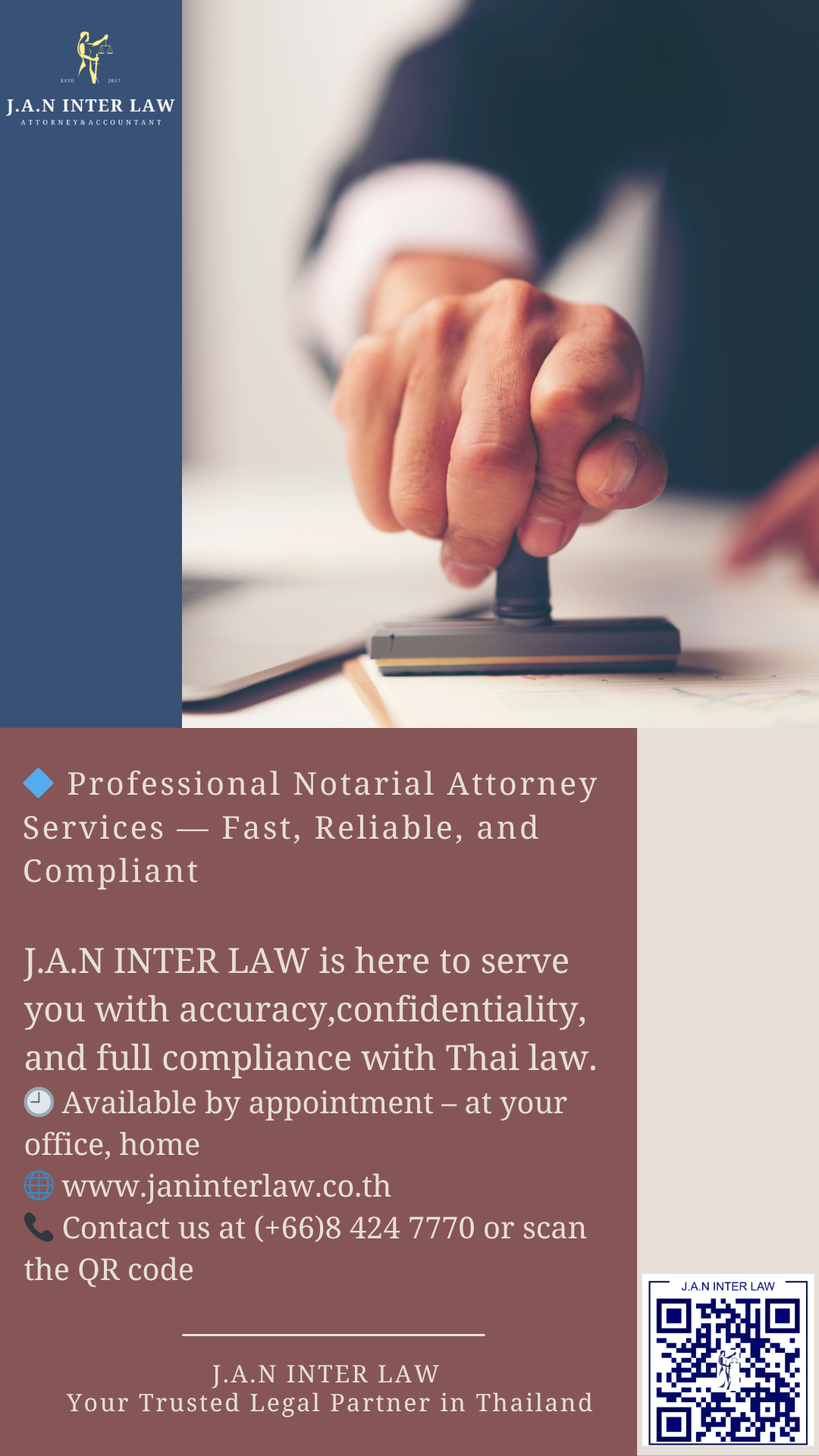 Professional Notarial Attorney Services - J.A.N. Inter Law
